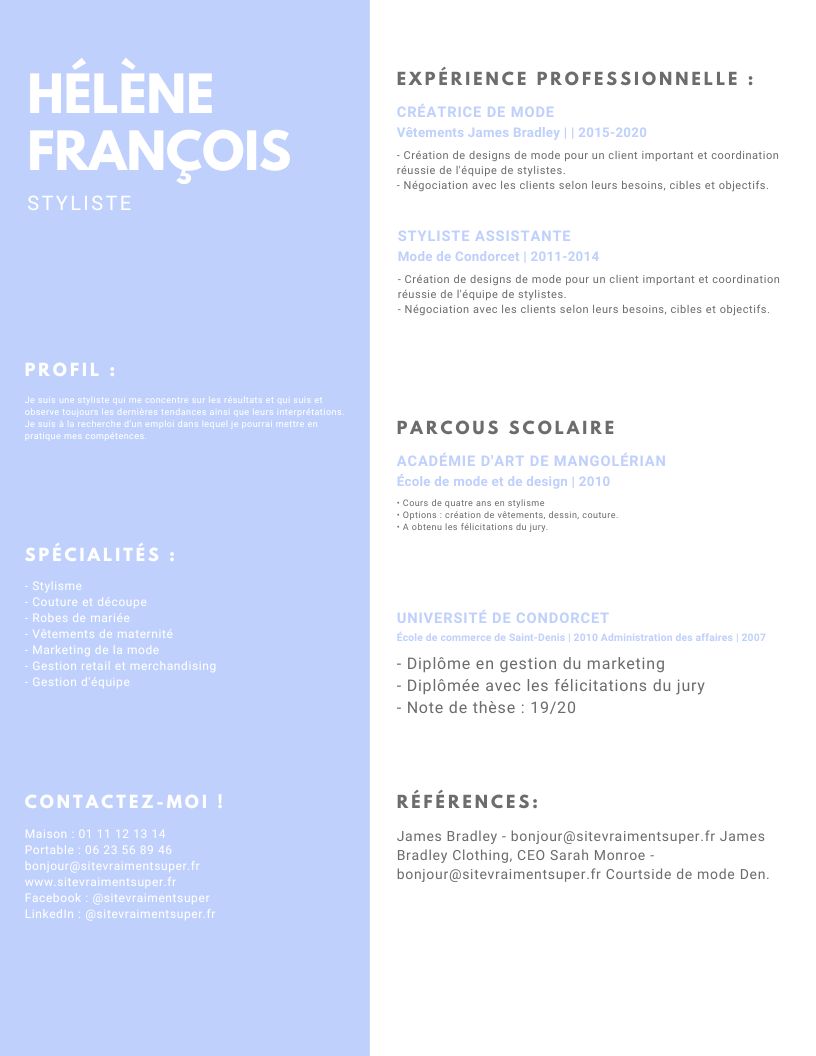Titre De Cv Luxe: Modèle De Cv Luxe – ICFW