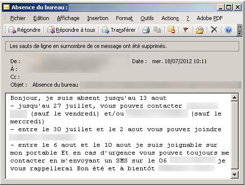 Les messages d’absence de bureau les plus osés - Cadremploi