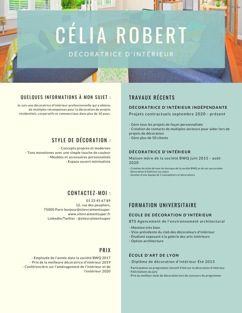 Exemples de CV d’architecte - Cadremploi